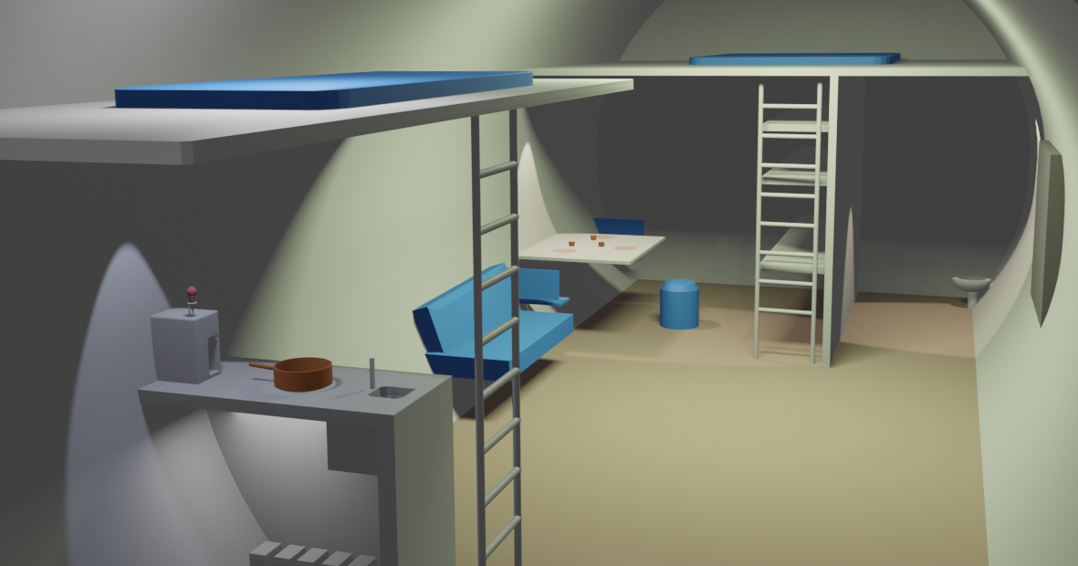 L’intérieur des modules habitables – Outer Space Shack